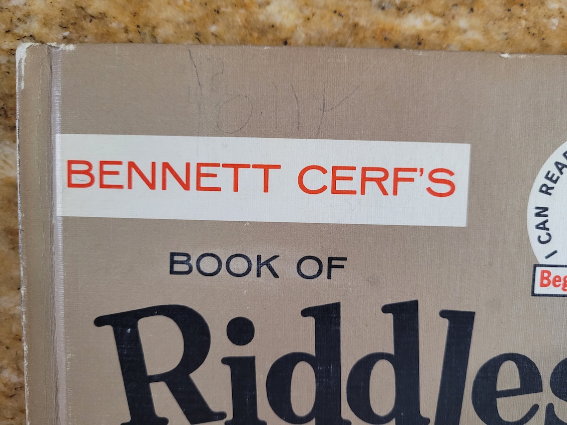 Bennett Cerf's Book of Riddles With Drawings by Roy Mckie, Book Club ...
