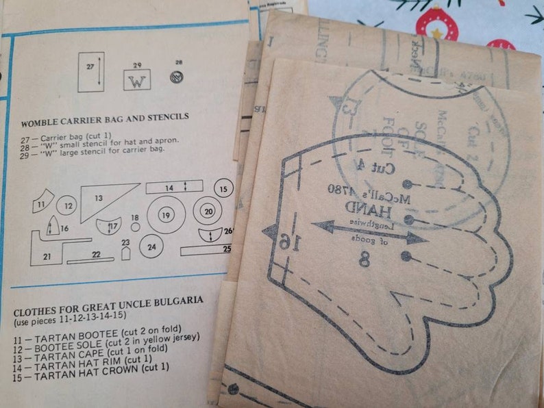 UNCUT: Mccall's 4780 Sewing Pattern for Wombles, It's a Wombleful World ...