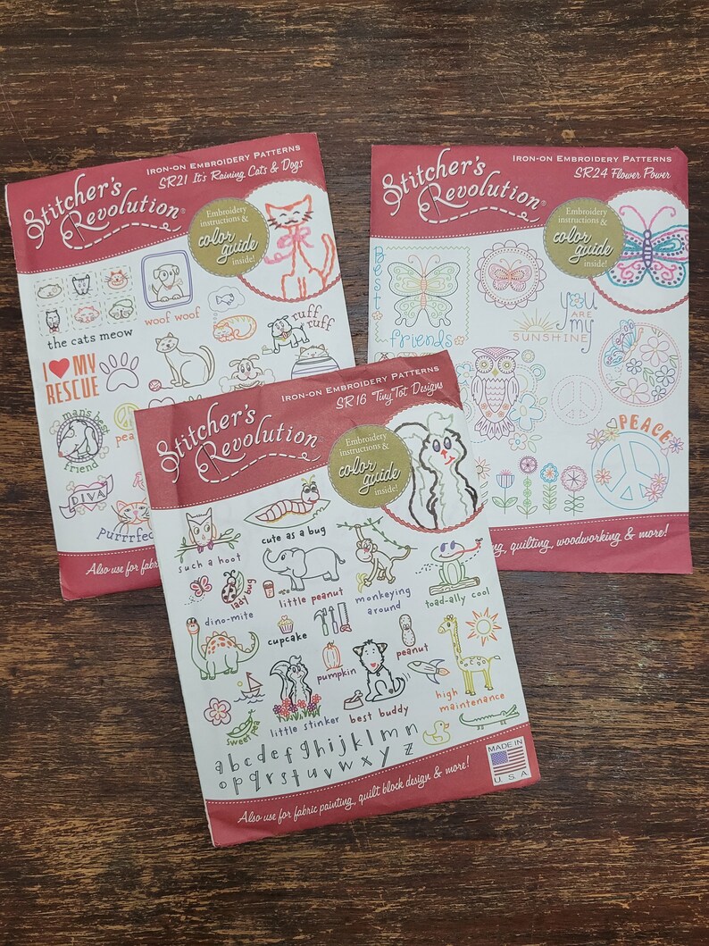 Stitcher's Revolution Iron on Embroidery Patterns, SR16 Tiny Tot ...