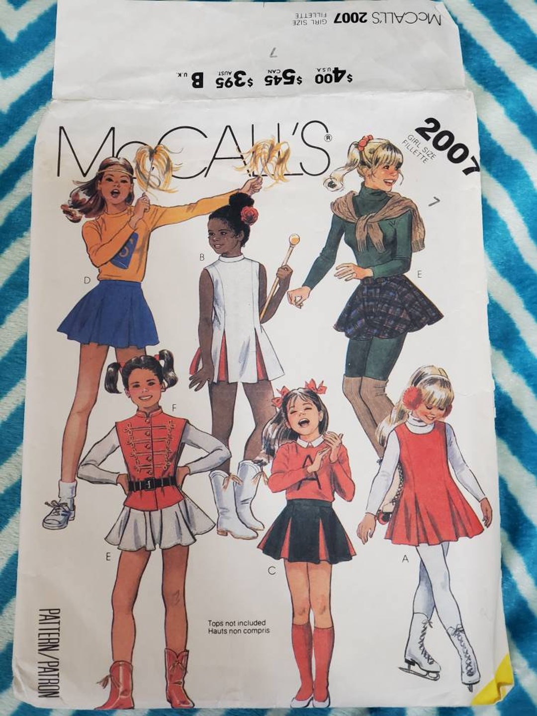 CUT Mccall's 2007 Pattern: Girl's Cheerleader Pattern, Team Spirit ...
