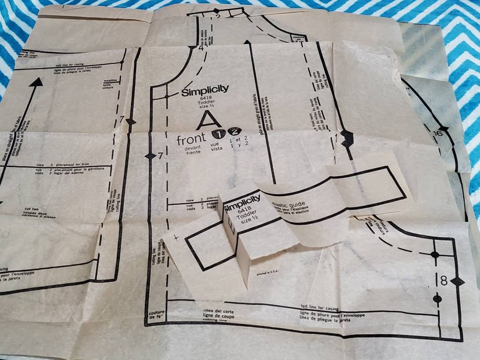 PARTIALLY CUT: Simplicity 6418 Pattern, Toddler/infants' Playsuit, Bell ...