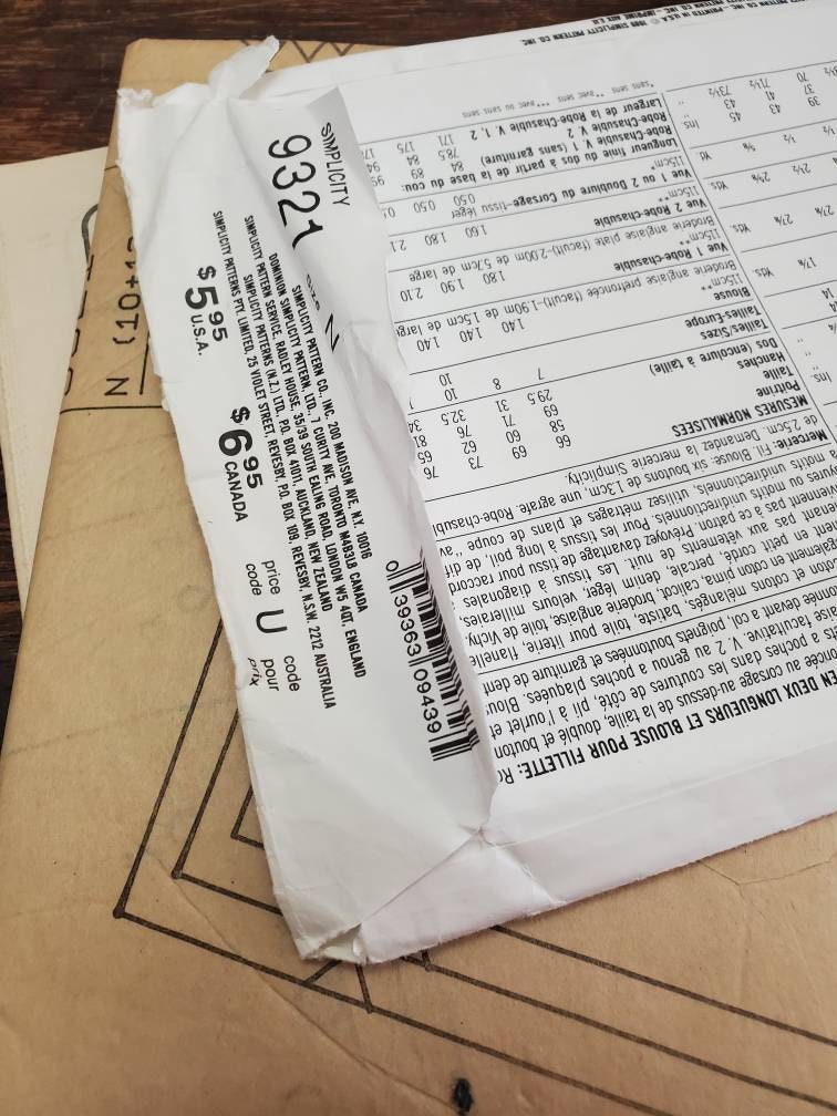 UNCUT: Simplicity 9321 Pattern, Girl's Jumper Dress Pattern and Blouse ...