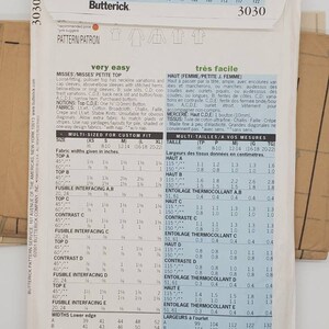 UNCUT: Butterick 3030 Pattern and Butterick 5087 Pattern, Misses ...