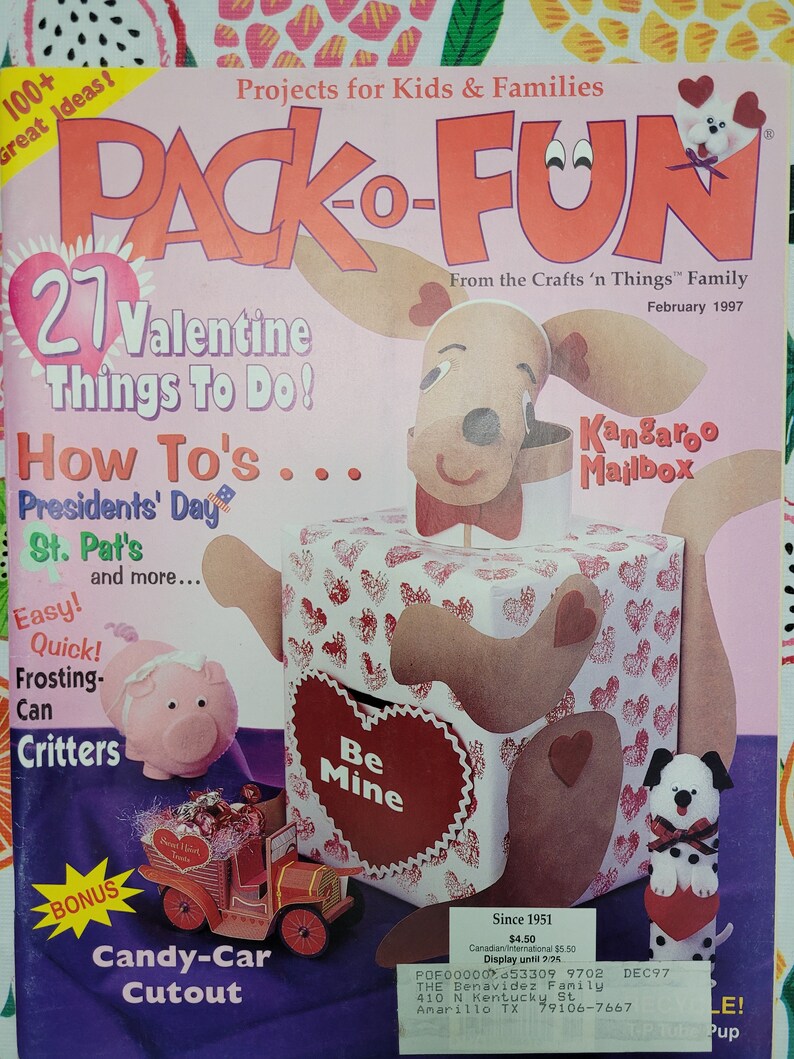 Pack O Fun Magazine, Projects for Kids and Families Valentine Crafts St ...