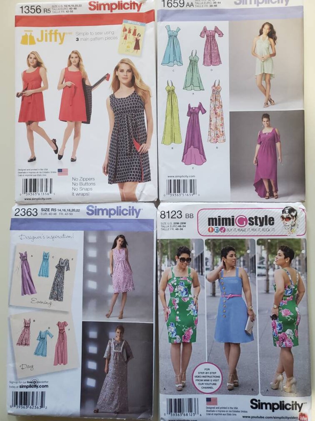UNCUT: Simplicity Patterns- Simplicity 1356, Simplicity 1659 ...