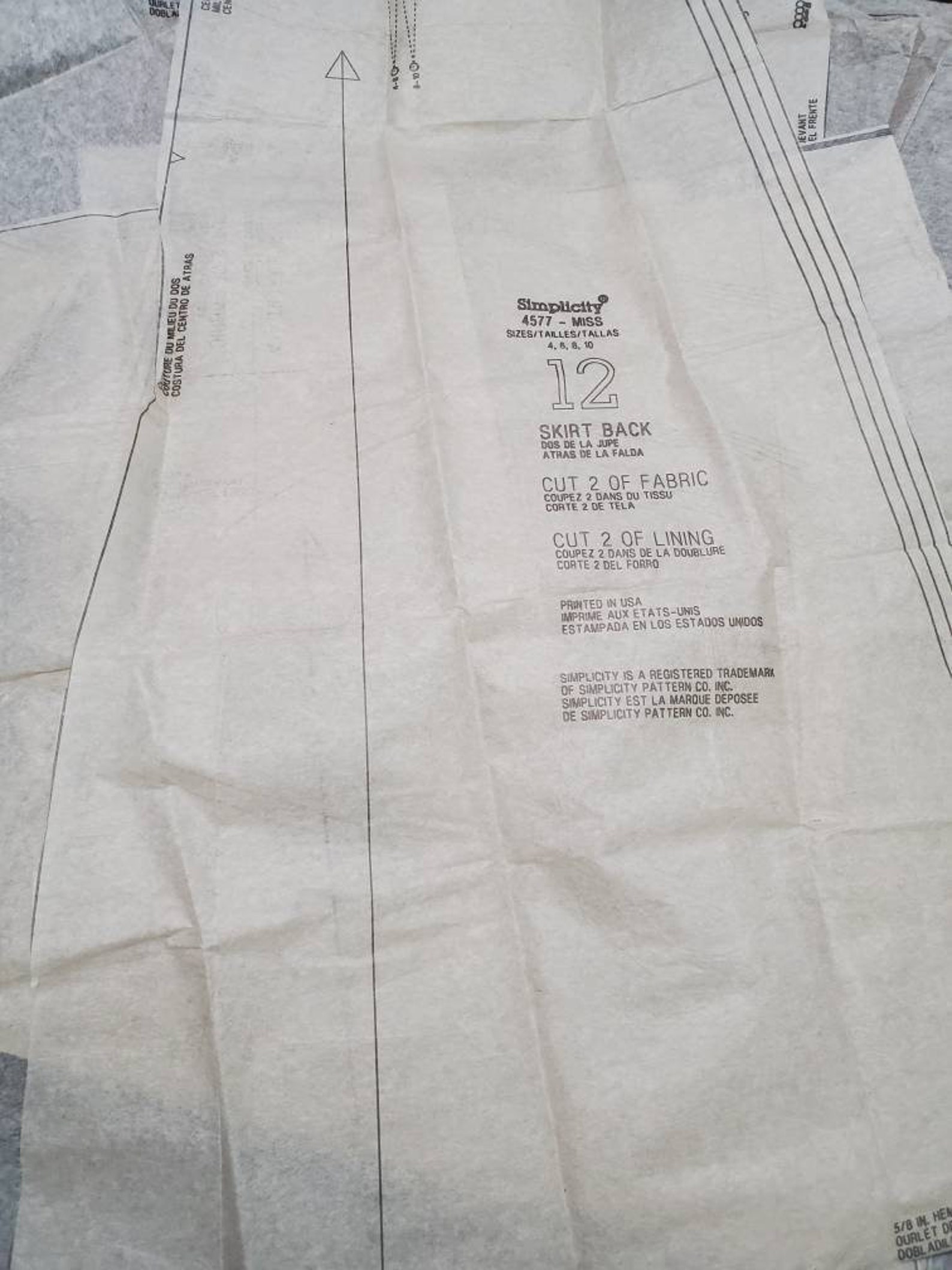 CUT & COMPLETE Simplicity 4577 Pattern, Evening Gown Pattern long or ...