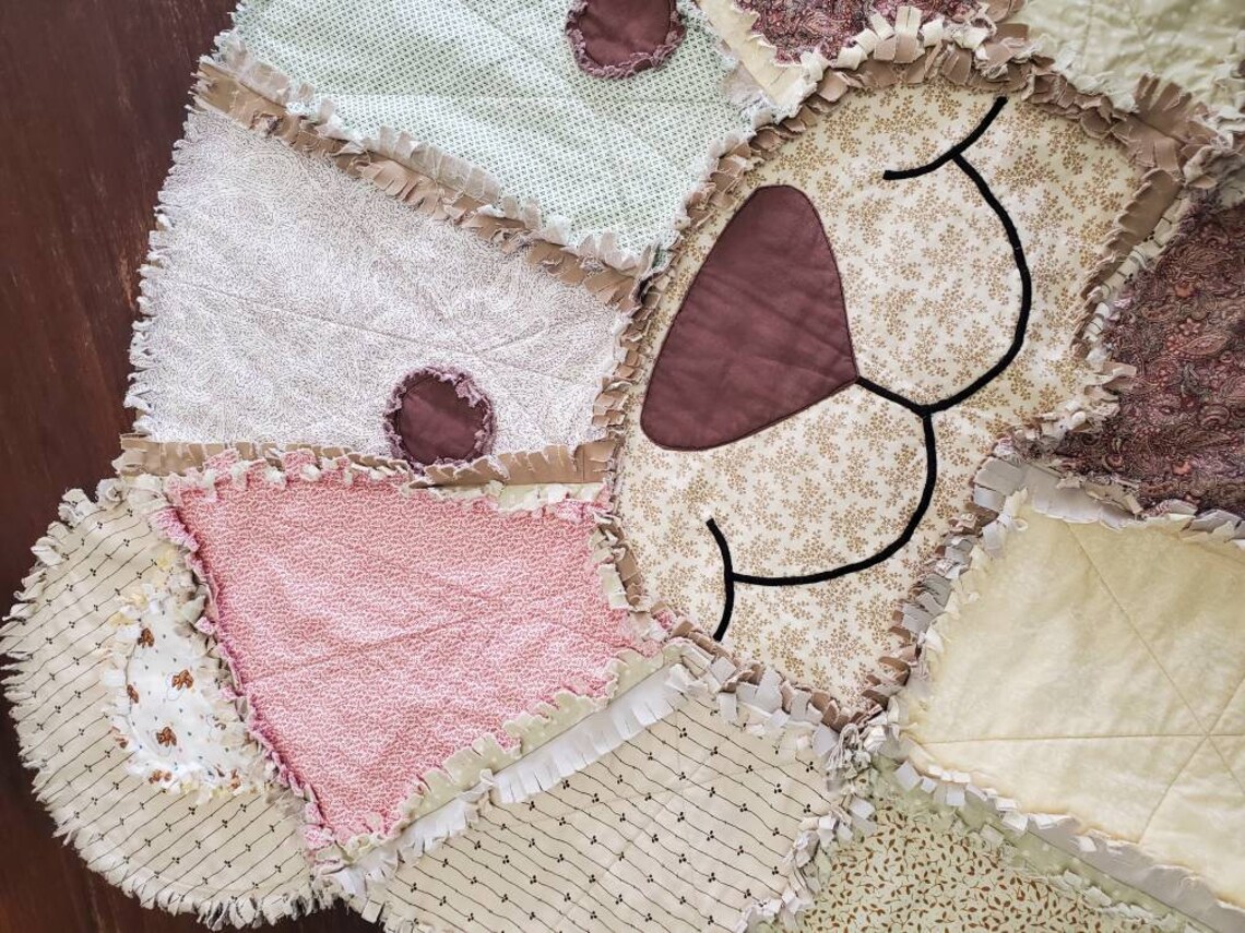 Teddy Bear Rag Quilt for Toddler Gift, Newborn Gift, Baby Shower ...