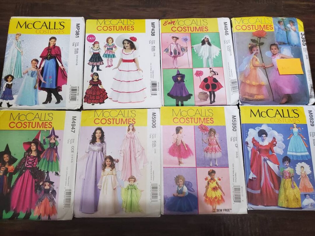 UNCUT: Mccall's Costumes Sewing Patterns, Mccall's MP381, Mccall's ...