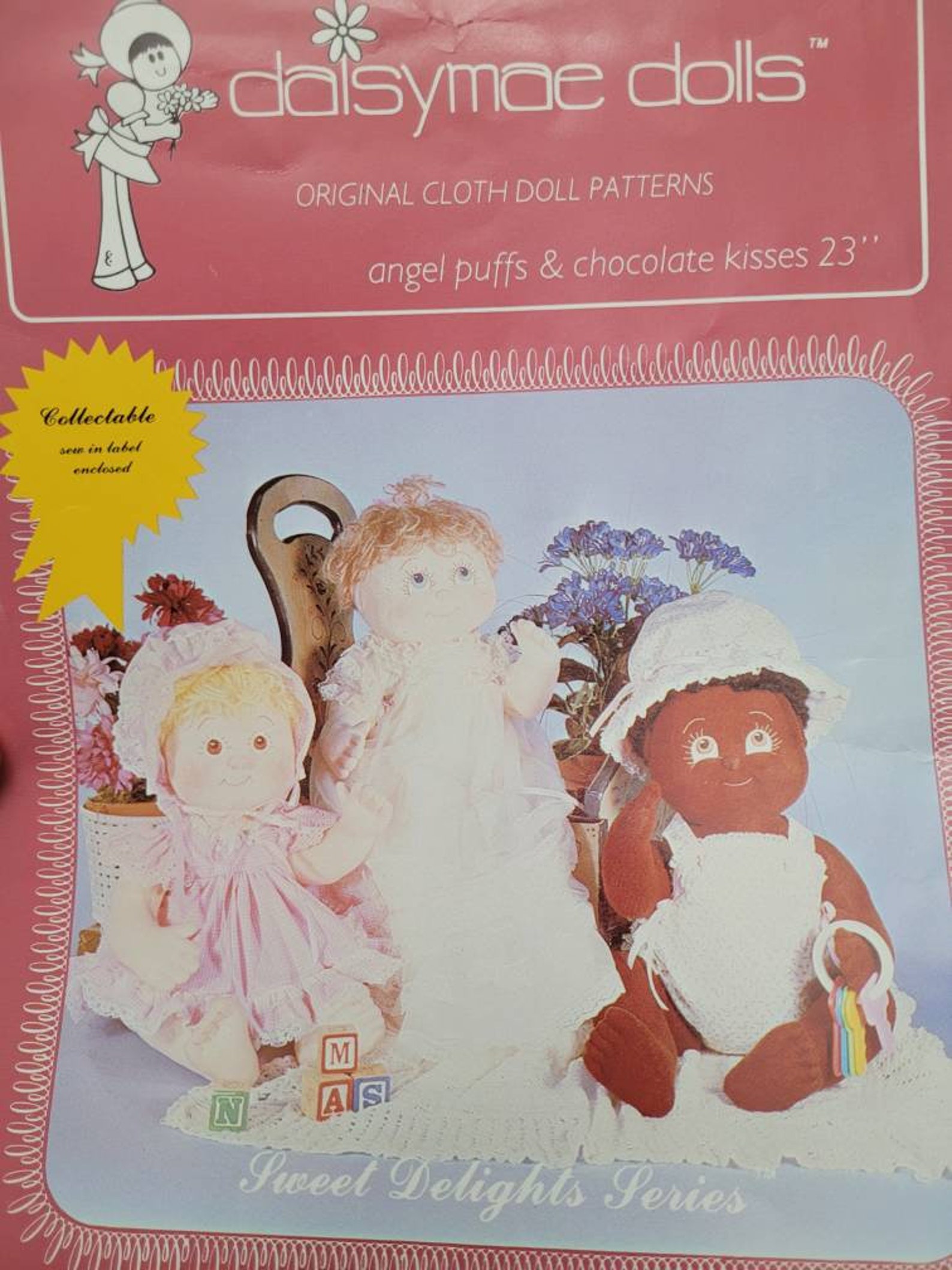 Daisymae Doll Pattern & Original Cloth Doll Pattern, Angel Puffs and ...
