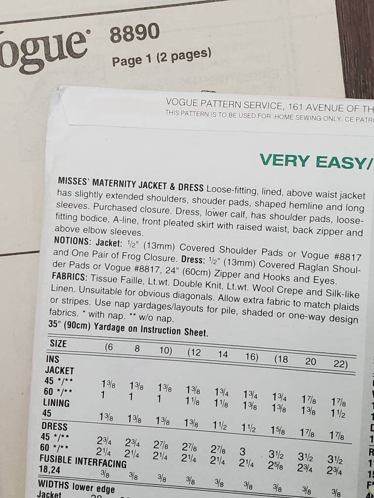 UNCUT: 90's Vogue Patterns, Vogue 7115, Vogue 7961, Vogue 8696, Vogue ...