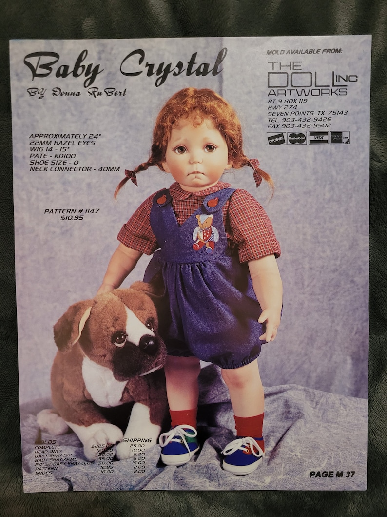 The Doll Inc Artworks Pattern DA 1160 & Body Pattern DA 1165, Baby ...