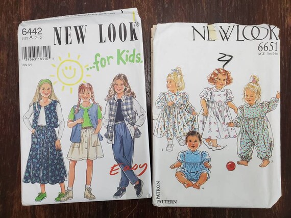 UNCUT: New Look 6442 New Look 6651 Easy for Kids Pattern - Etsy