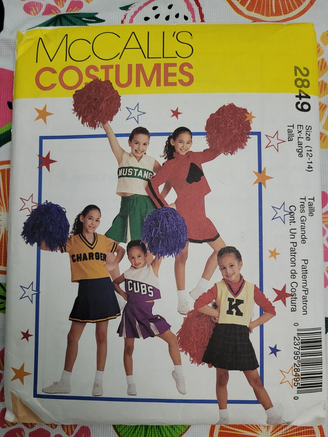 LIGHTLY CUT Mccall's 2849 Pattern Girl's Cheerleader Pattern, Cheer ...