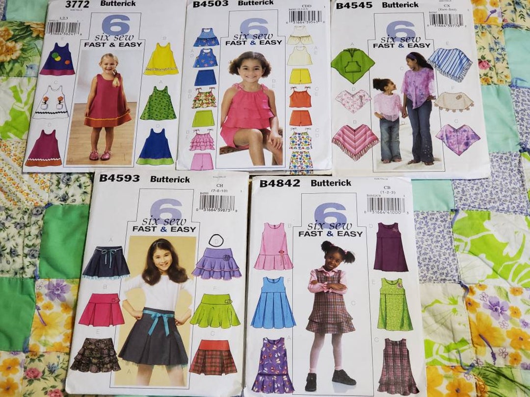 UNCUT: Six Sew Fast & Easy Sewing Patterns- Butterick 3772, Butterick ...