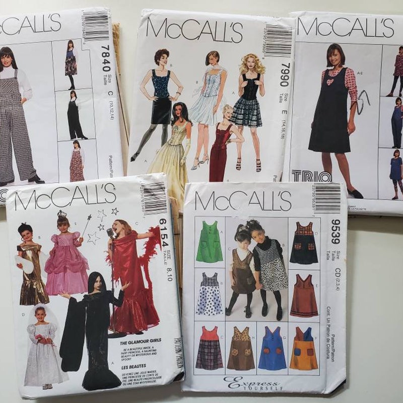 Mccalls 1990s Girls - Etsy