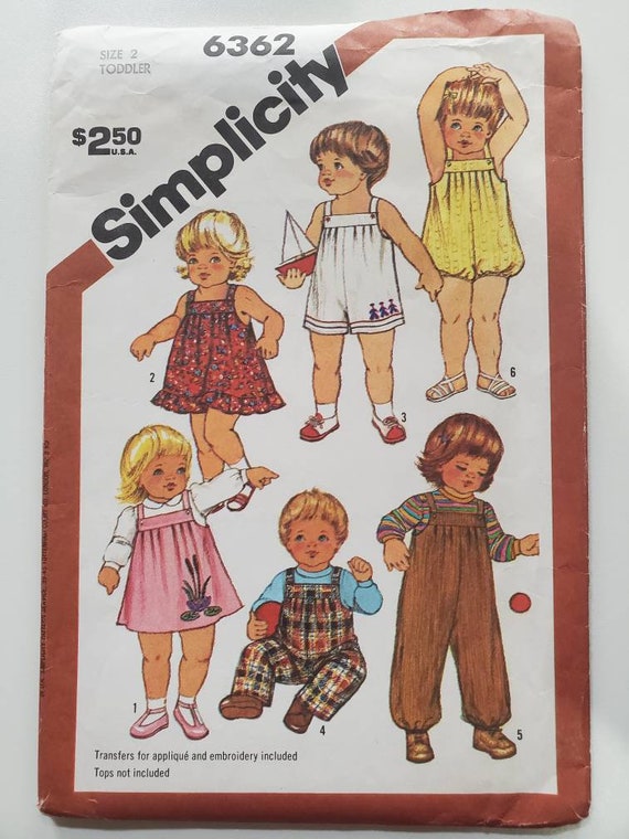 Simplicity Sewing Pattern 6362 Toddler Size 2 Sundress Uncut/FF ...