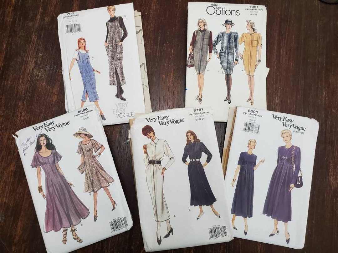 UNCUT: 90's Vogue Patterns, Vogue 7115, Vogue 7961, Vogue 8696, Vogue ...