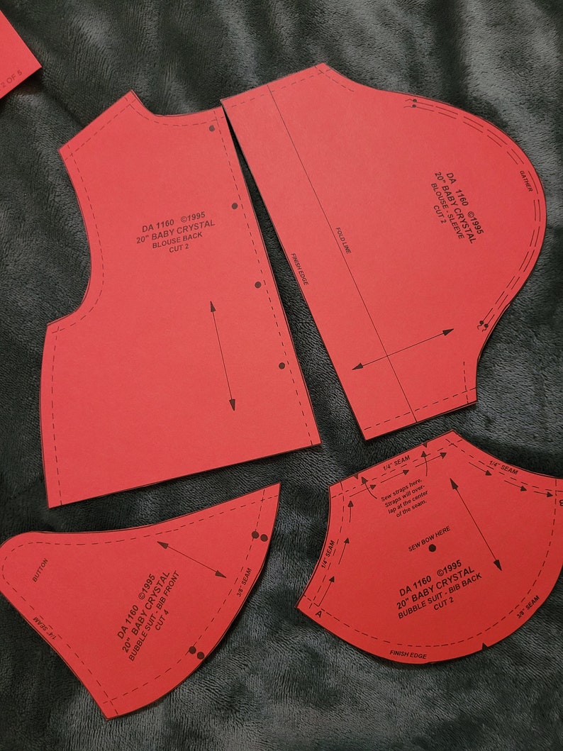 The Doll Inc Artworks Pattern DA 1160 & Body Pattern DA 1165, Baby ...