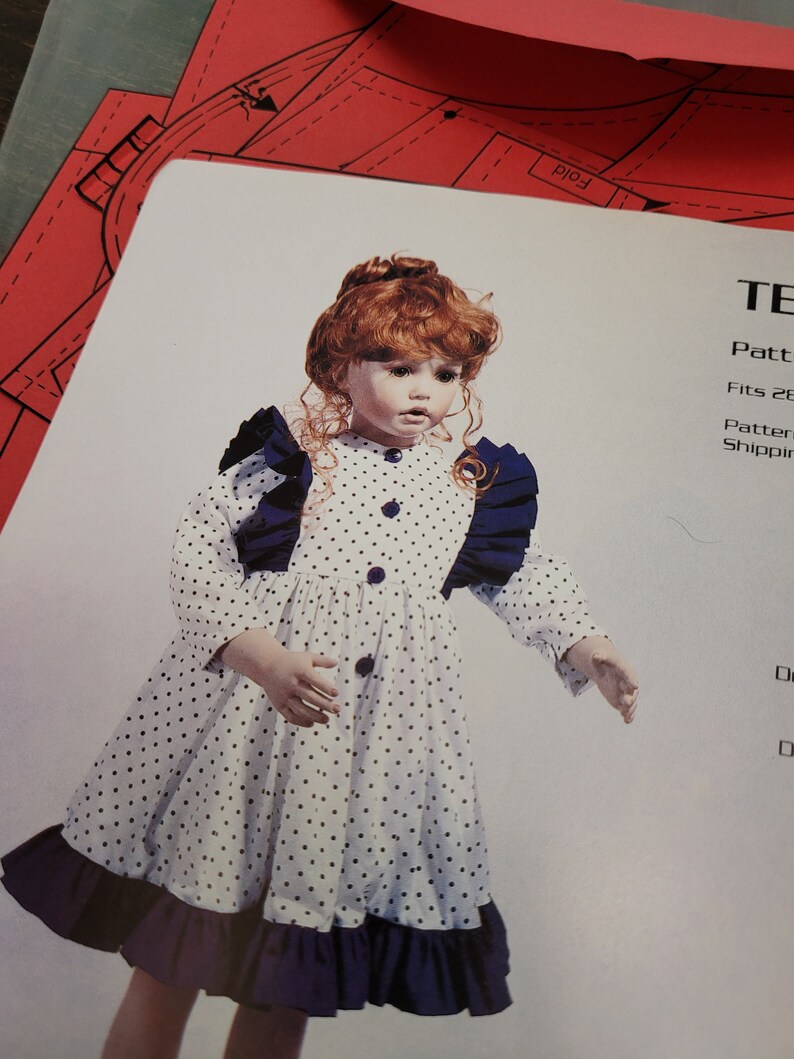 The Doll Artworks Inc Pattern DA 1081, Teri Dress Fits 28