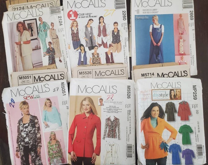 Uncut Mccall's Sewing Pattern 2260 Vintage Vest Pattern in Two Lengths ...