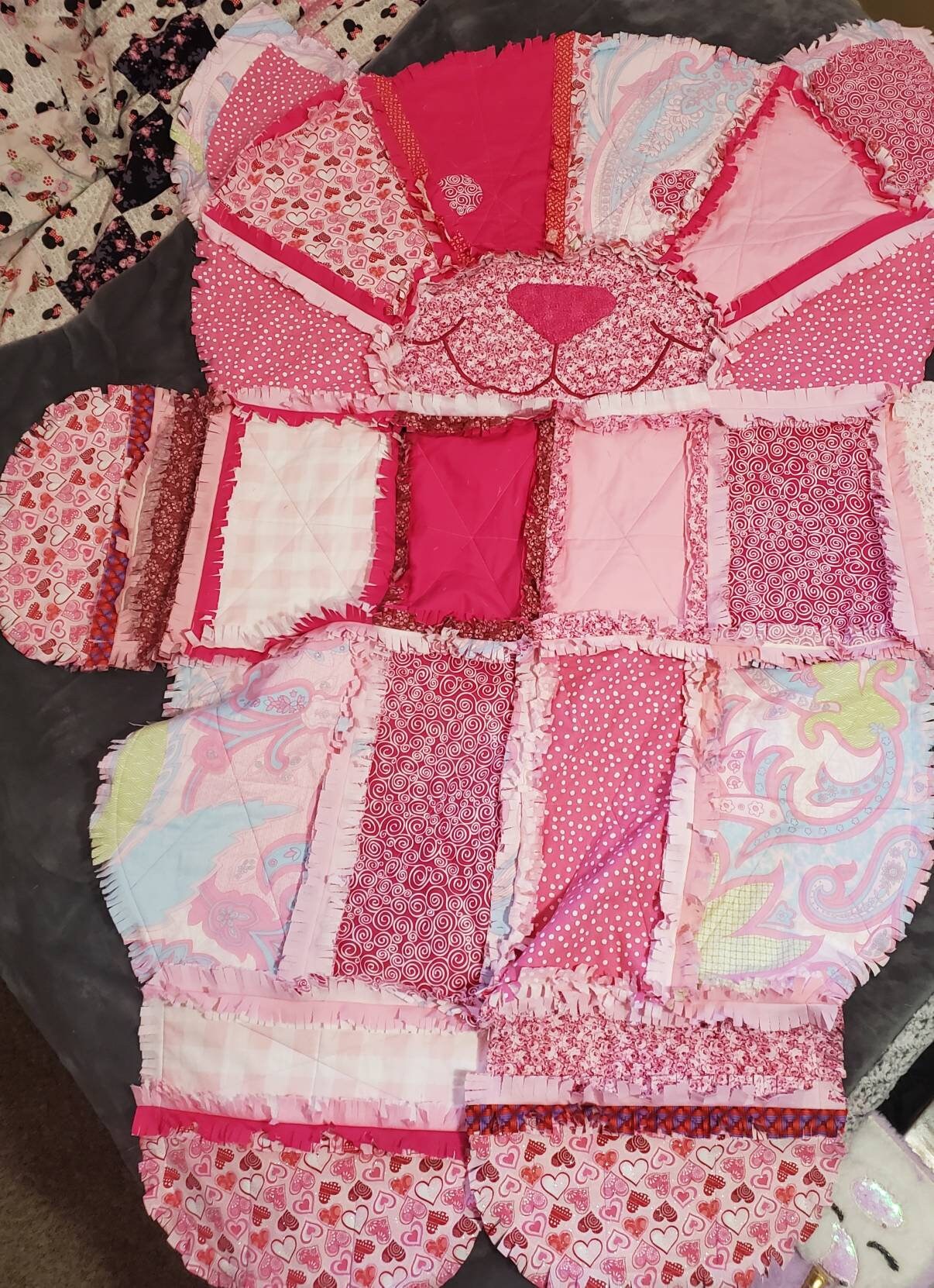 Teddy Bear Rag Quilt for Toddler Gift, Newborn Gift, Baby Shower ...
