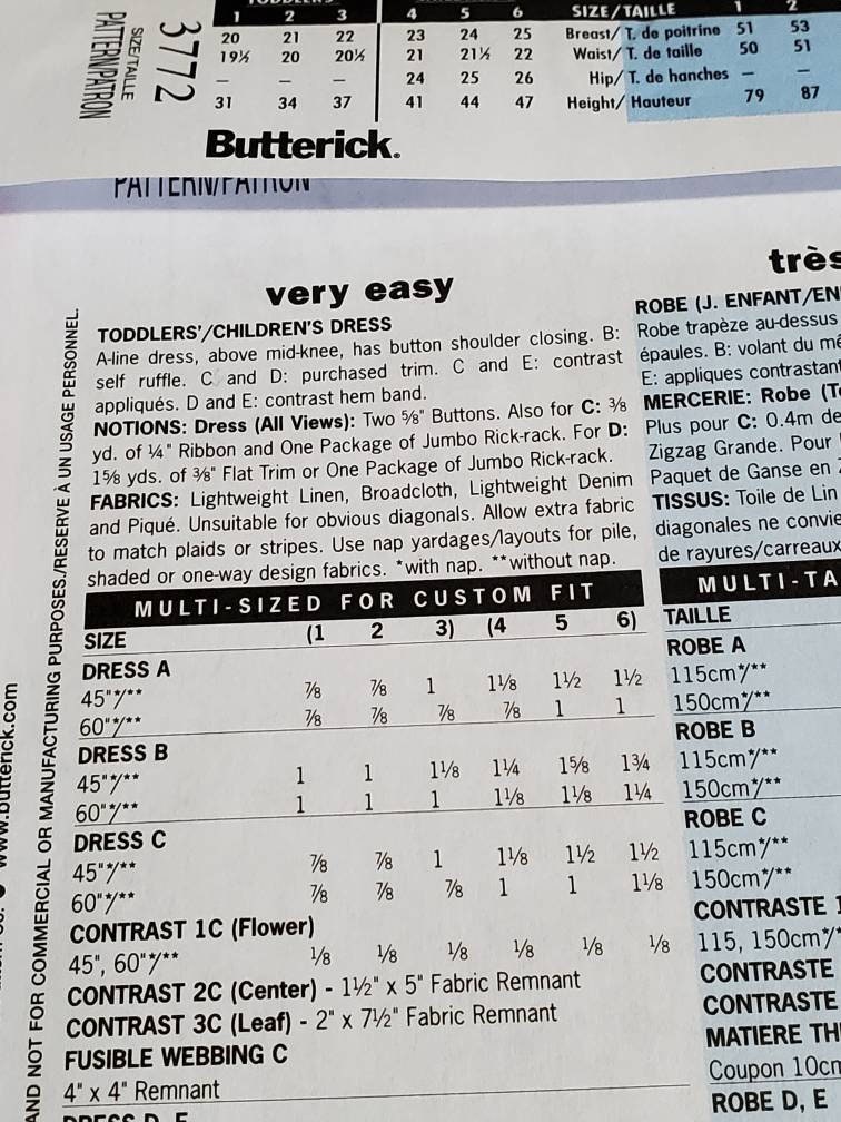 UNCUT: Six Sew Fast & Easy Sewing Patterns Butterick 3772, Butterick ...