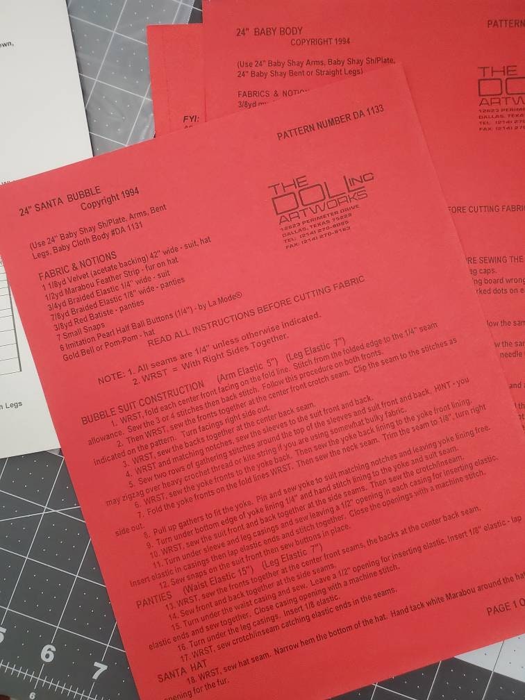 The Doll Artworks Inc Pattern DA 1131, DA 1133 / Joy Doll by Kelly ...