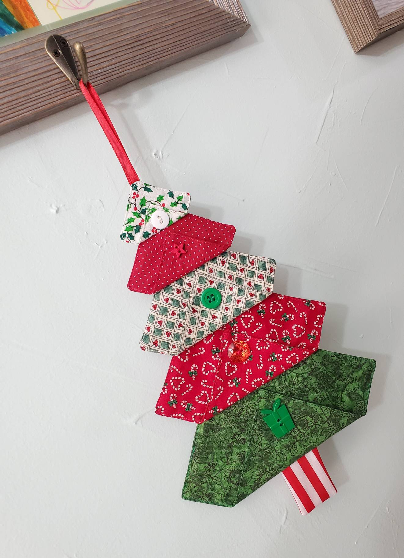 Fabric Christmas Tree Ornament Set Cute Christmas Trees - Etsy