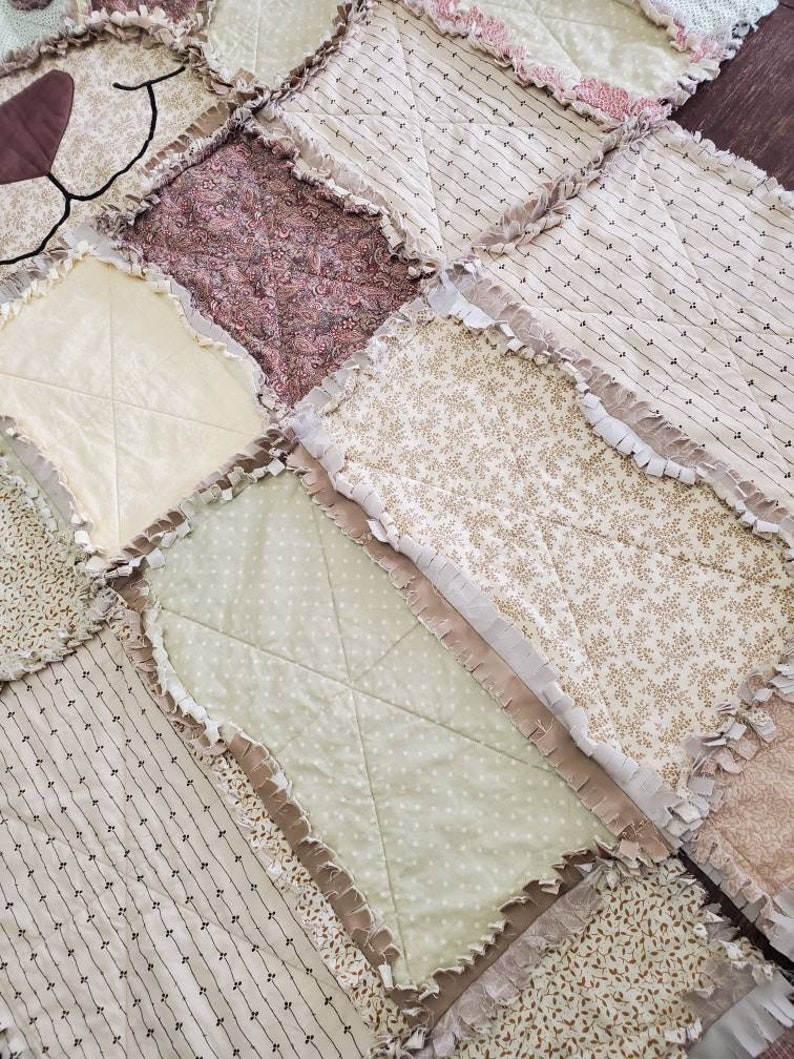 Teddy Bear Rag Quilt for Toddler Gift, Newborn Gift, Baby Shower ...