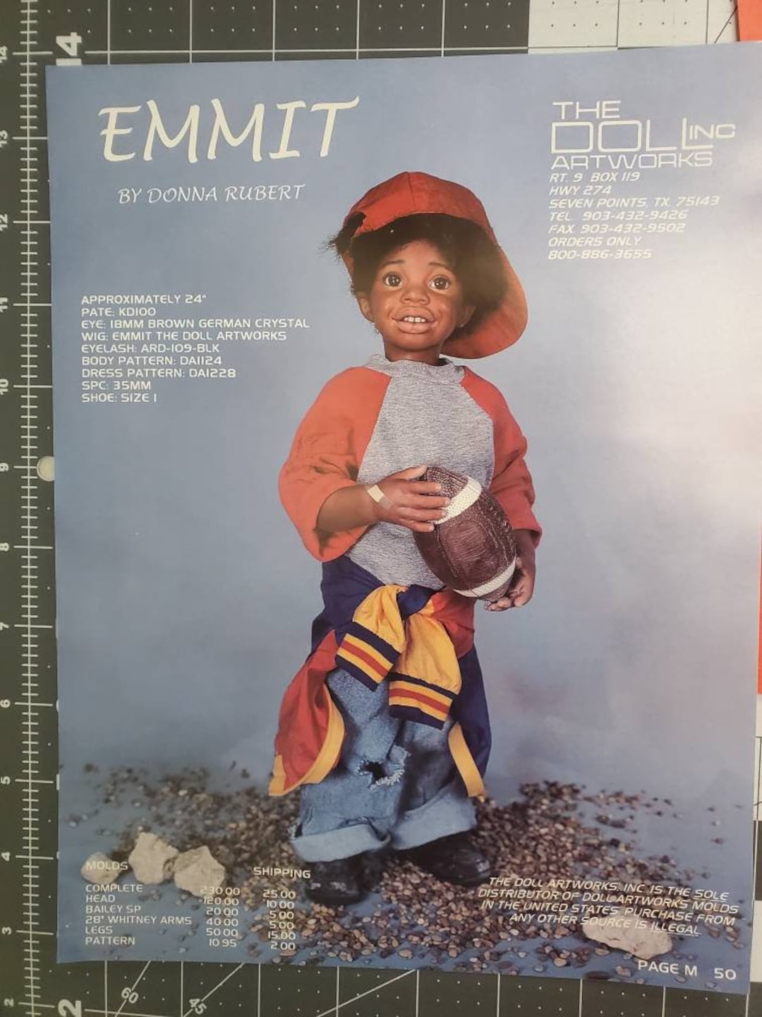 The Doll Artworks Inc Pattern DA 1065, DA 1257 / Emmit Doll by Donna ...