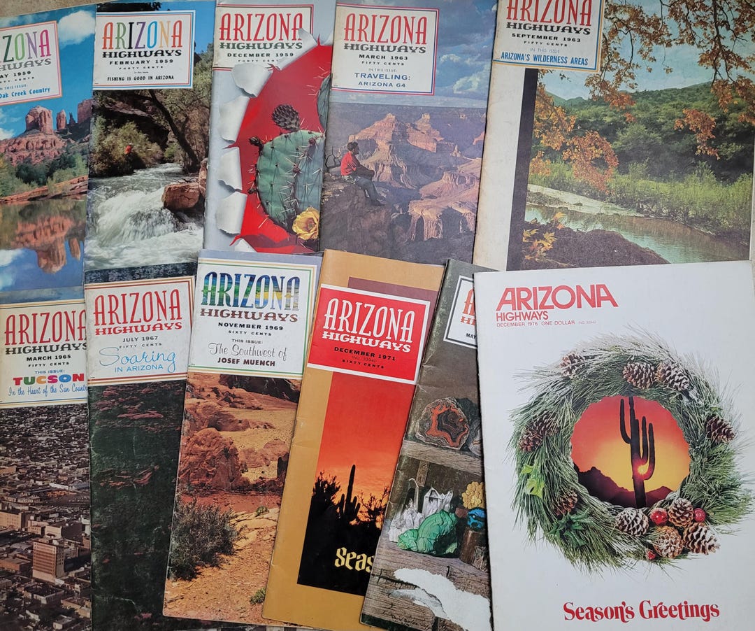 Vintage Arizona Highways Magazines, Merry Christmas, Seasons Greetings ...