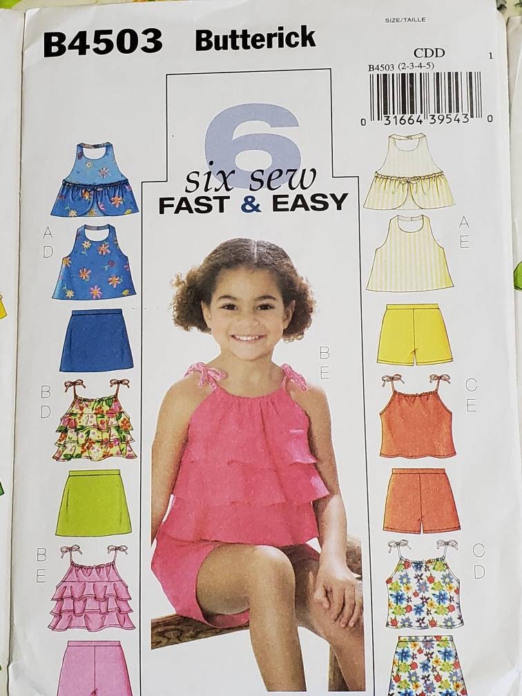 UNCUT: Six Sew Fast & Easy Sewing Patterns Butterick 3772, Butterick ...
