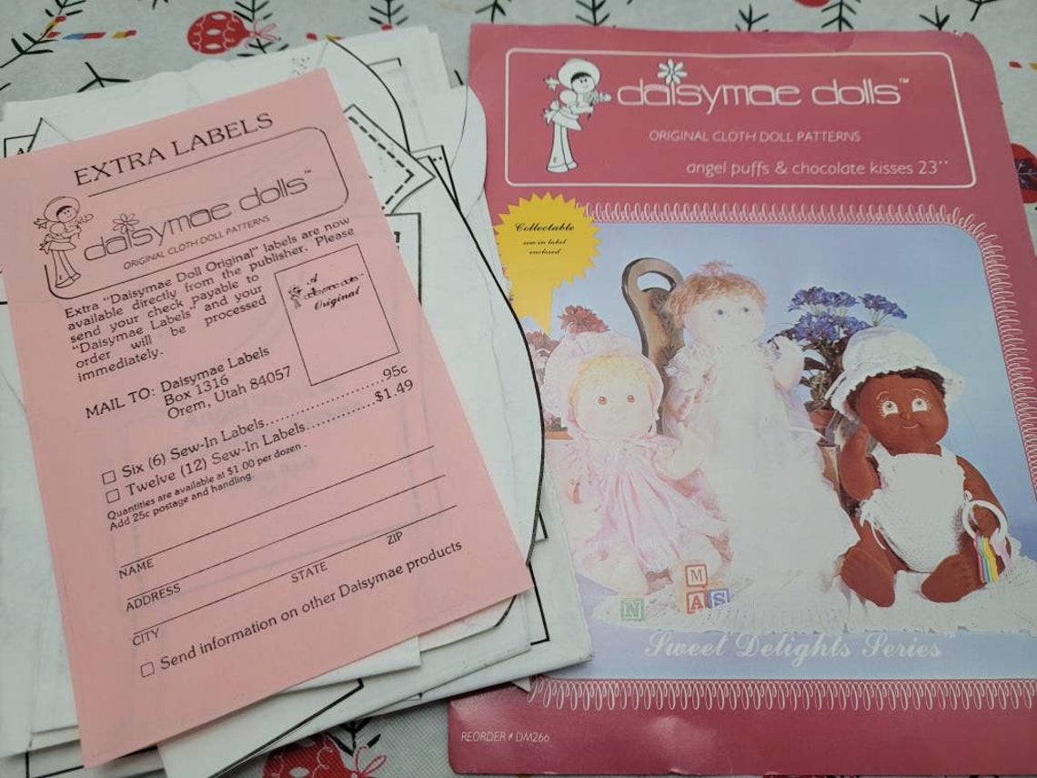 Daisymae Doll Pattern & Original Cloth Doll Pattern, Angel Puffs and ...