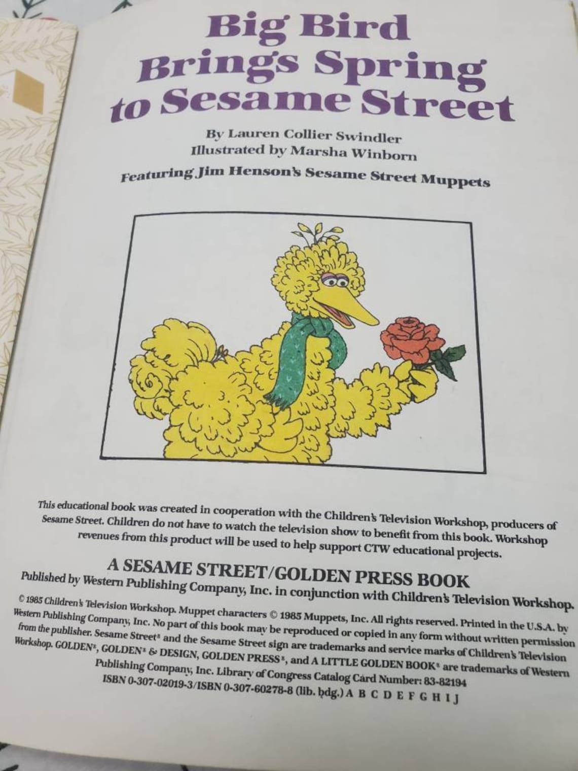 Big Bird Brings Spring to Sesame Street, a Little Golden Book Featuring ...