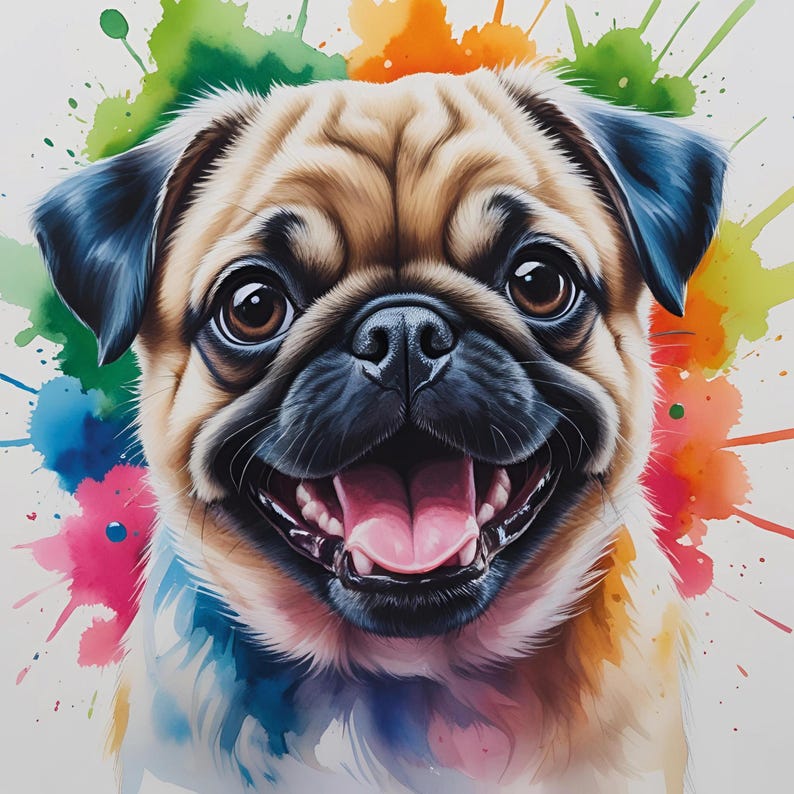 10 Dog Breeds,watercolor Clipart Bundle, Cool, Cute + Crafty.cards ...