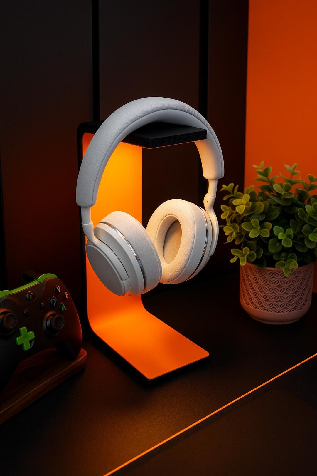 3d-printed Headphone Lamp | Headset Stand With Light | Gamer Desk ...