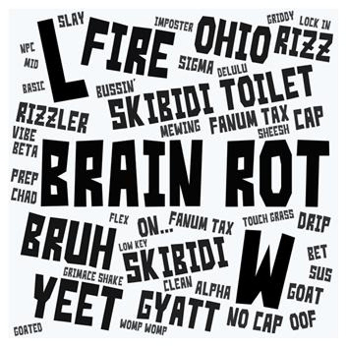 Gen Alpha "brain Rot" Shirt Graphic for Teens/pre-teens - SVG Vector ...