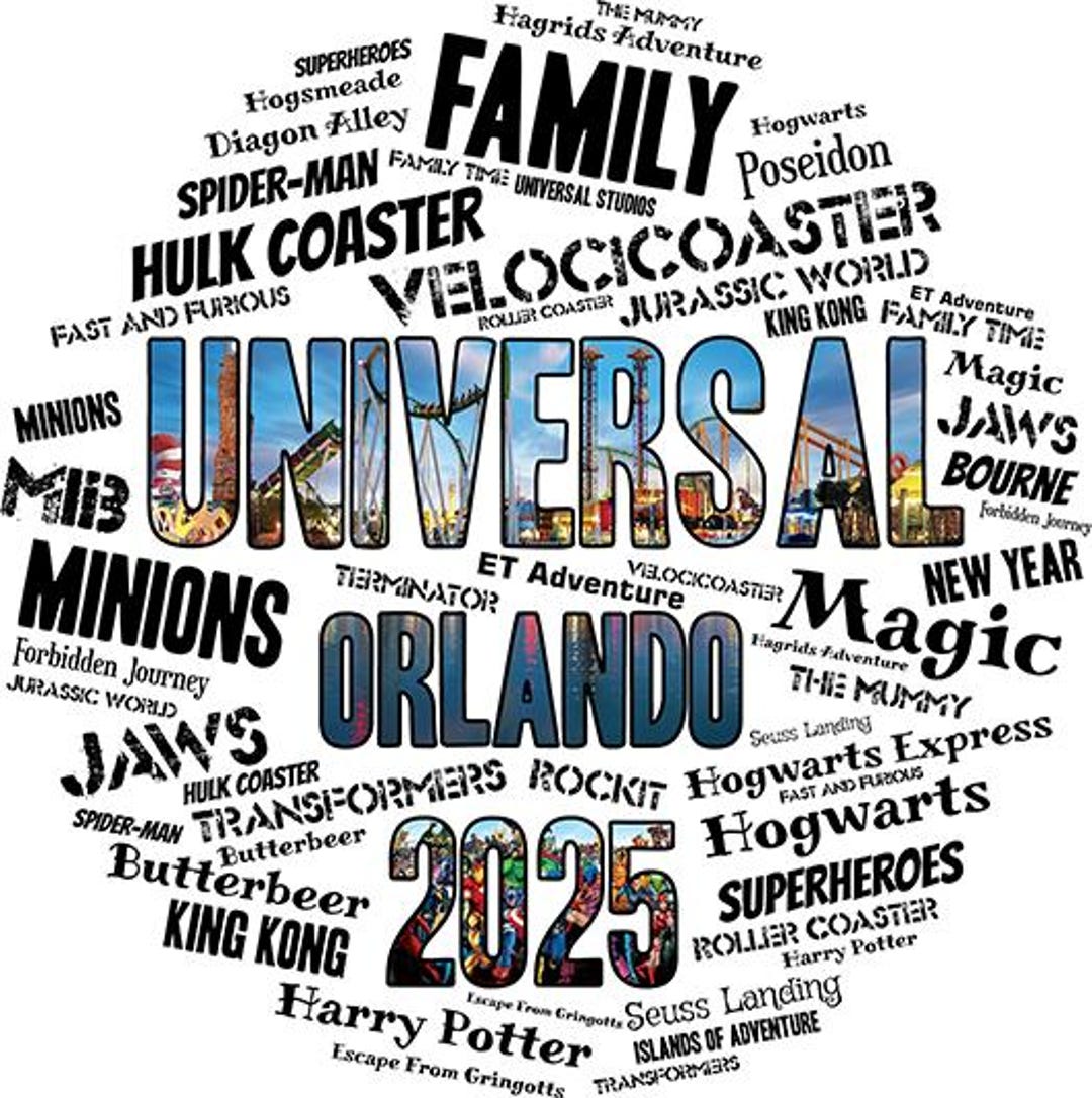 Universal Studio 2025 Family Trip Word Art Shirt Design - SVG Vector ...