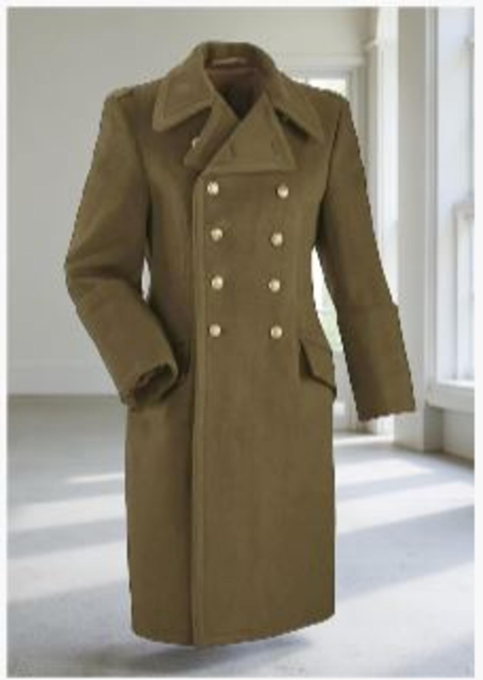 Men's 1970s Military Wool Overcoat, Double Breasted Trench Coat, Hussar ...
