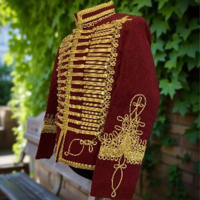 Men's Napoleonic Hussar Uniform Miltary Style Tunic Pelisse Jimmi ...