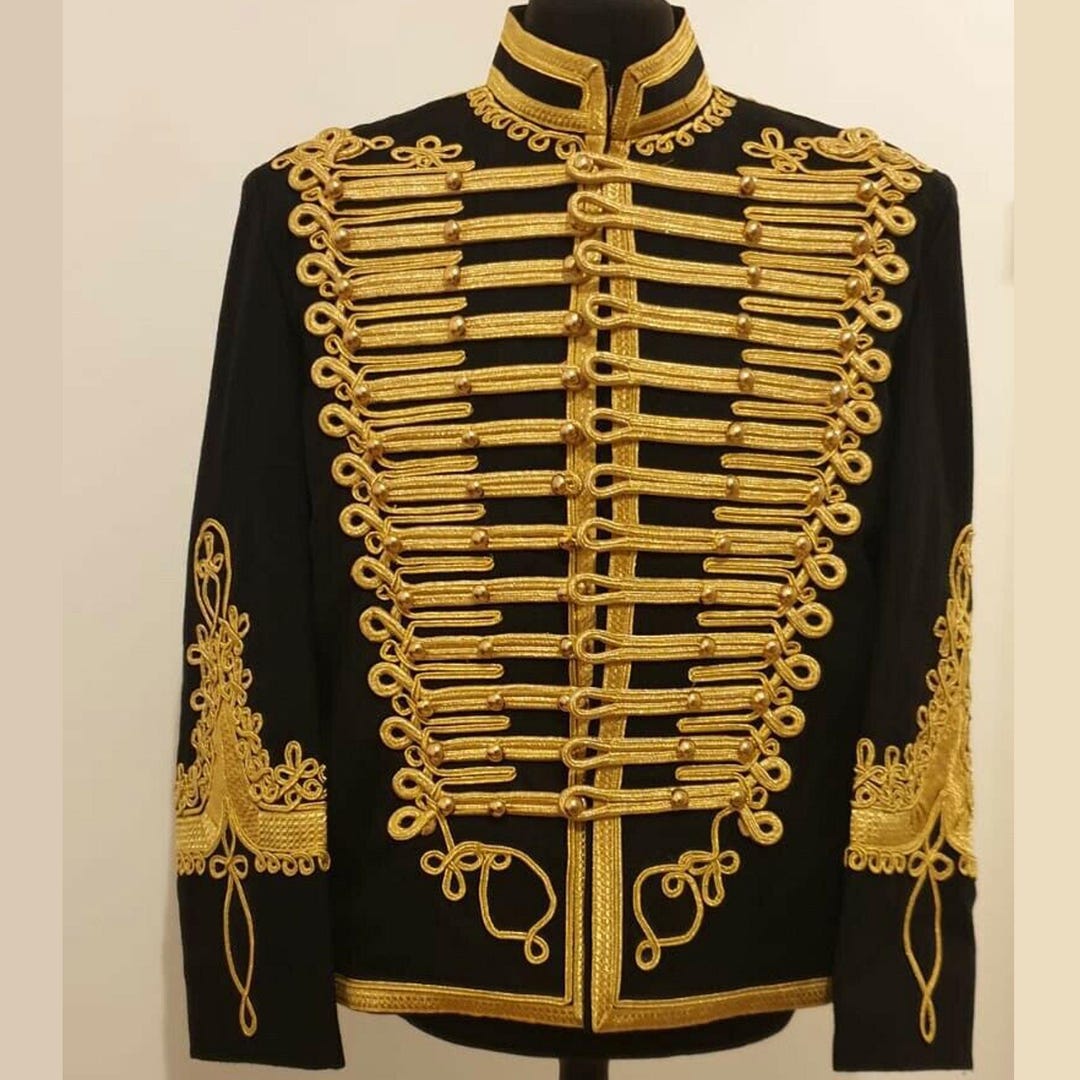 Men's Napoleonic Hussar Uniform Miltary Style Tunic Pelisse Jimmi ...