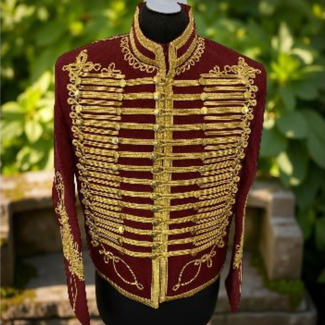 Men's Napoleonic Hussar Uniform Miltary Style Tunic Pelisse Jimmi ...