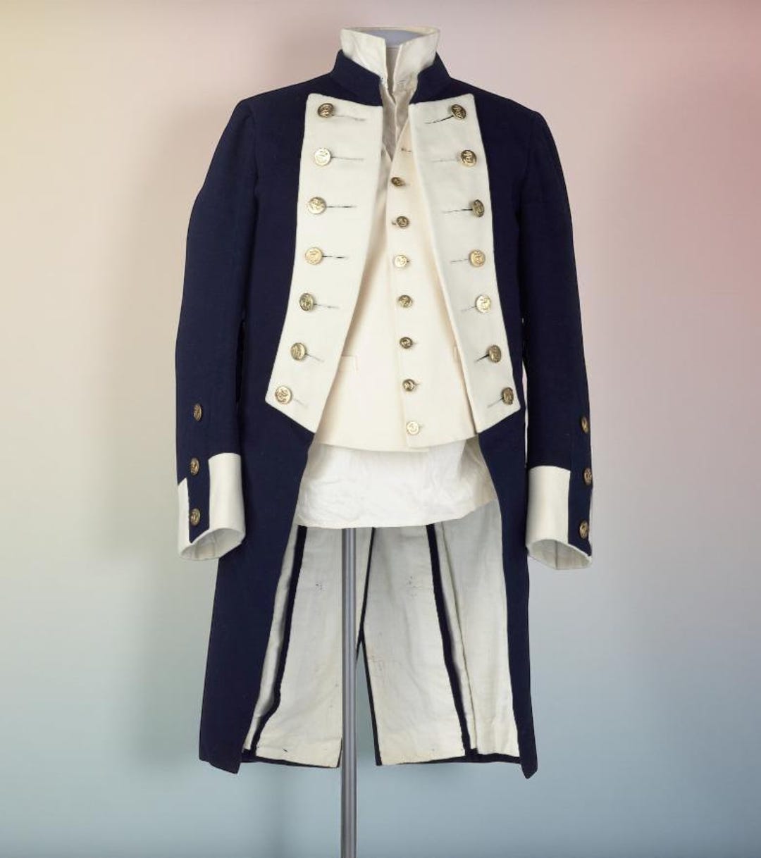 Men's Royal Navy Lieutenant's Captain James Cook's Replica Navy Blue ...