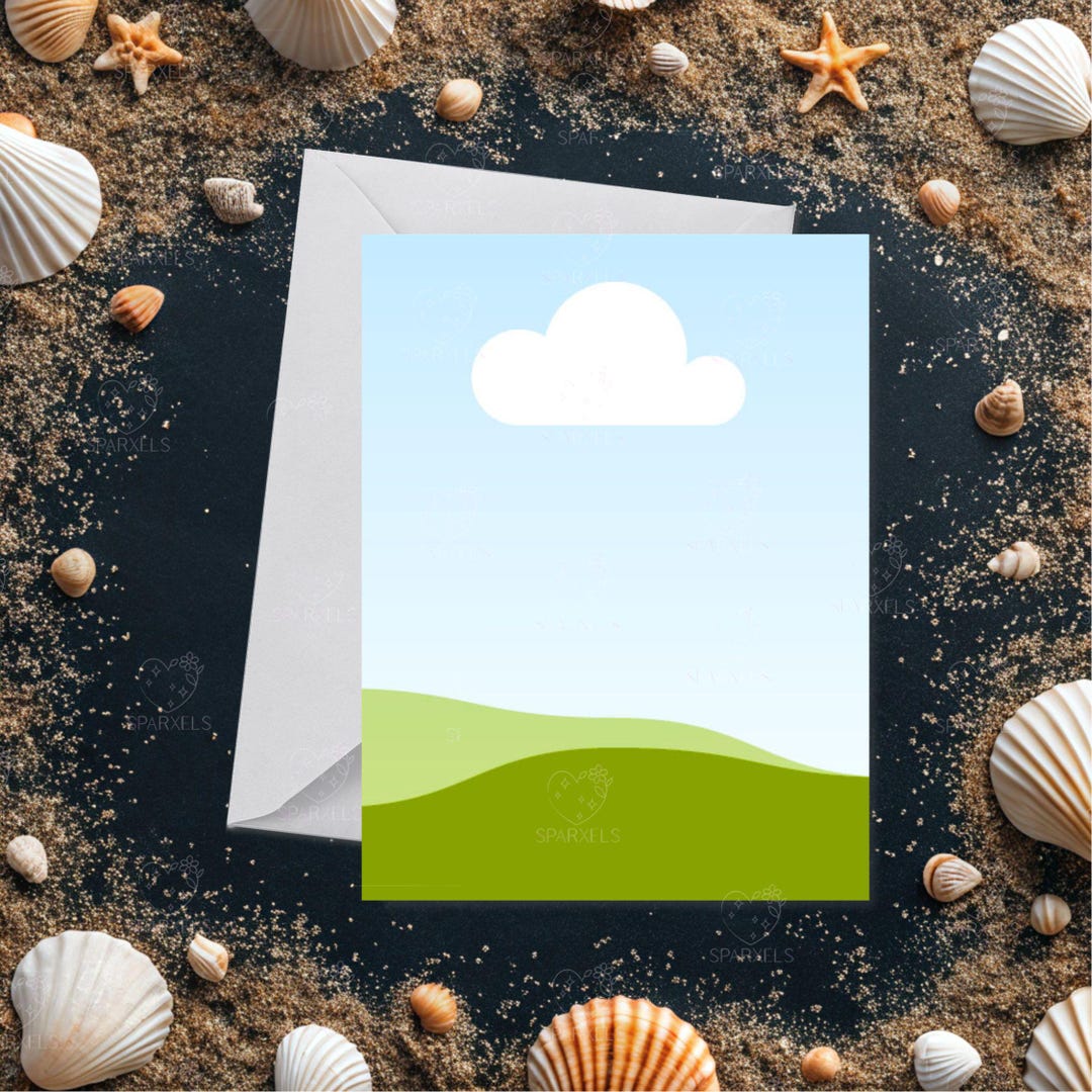 Mockup Photoshop and Canva - Seashell- 5x7 Greeting Card, Smart Object ...