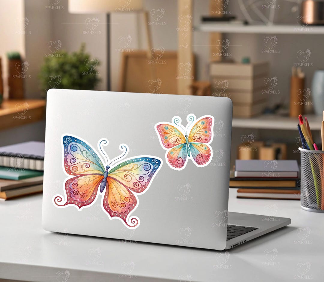 Sticker Mockup - Laptop Sticker - Large or Small Stickers - Product ...