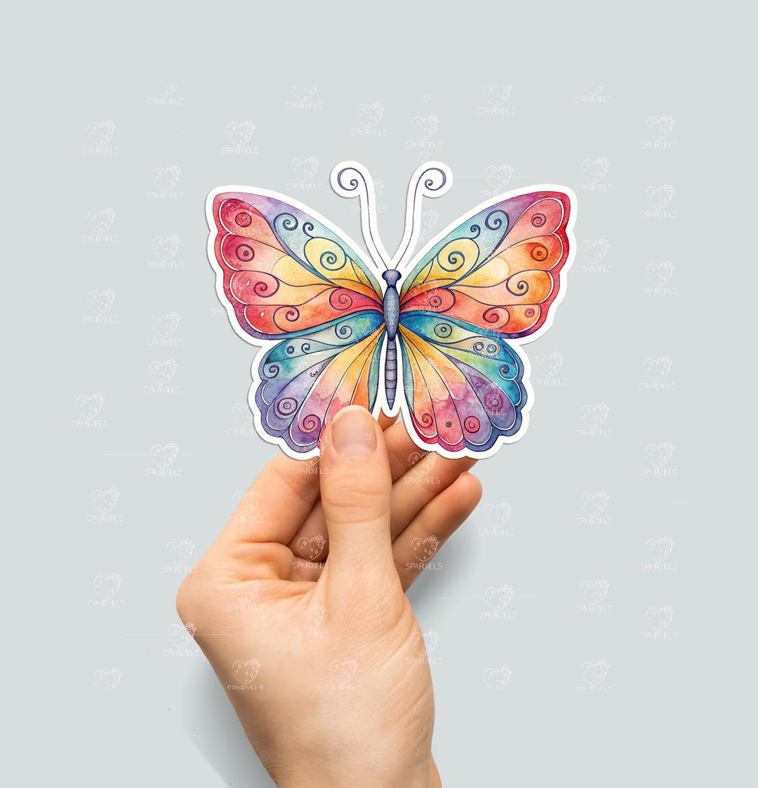 Die-cut Sticker Mockup - Sticker in Hand - Small and Large Stickers ...