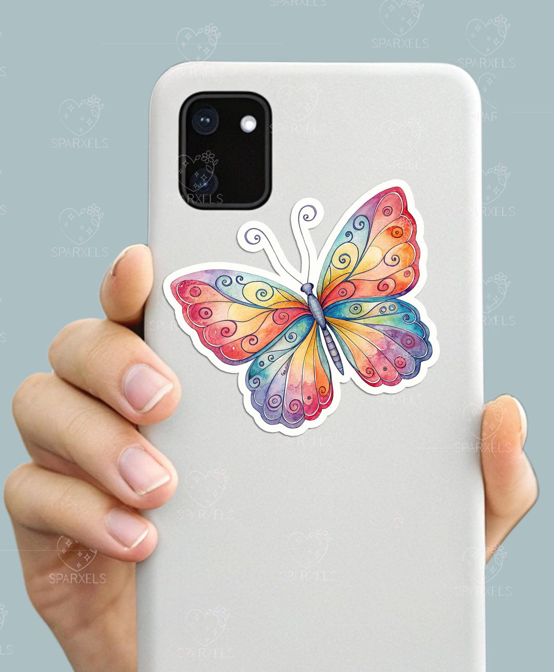 Die-cut Sticker Mockup - Stickers on Cell Phone - PSD Smart Mockup - Etsy