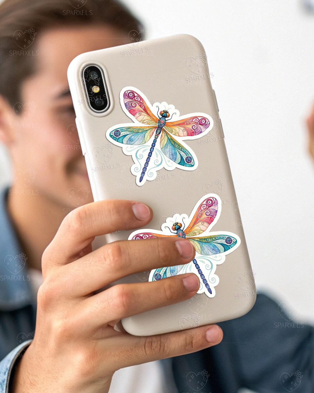 Die-cut Sticker Mockup - Stickers on Cell Phone - PSD Smart Mockup - Etsy
