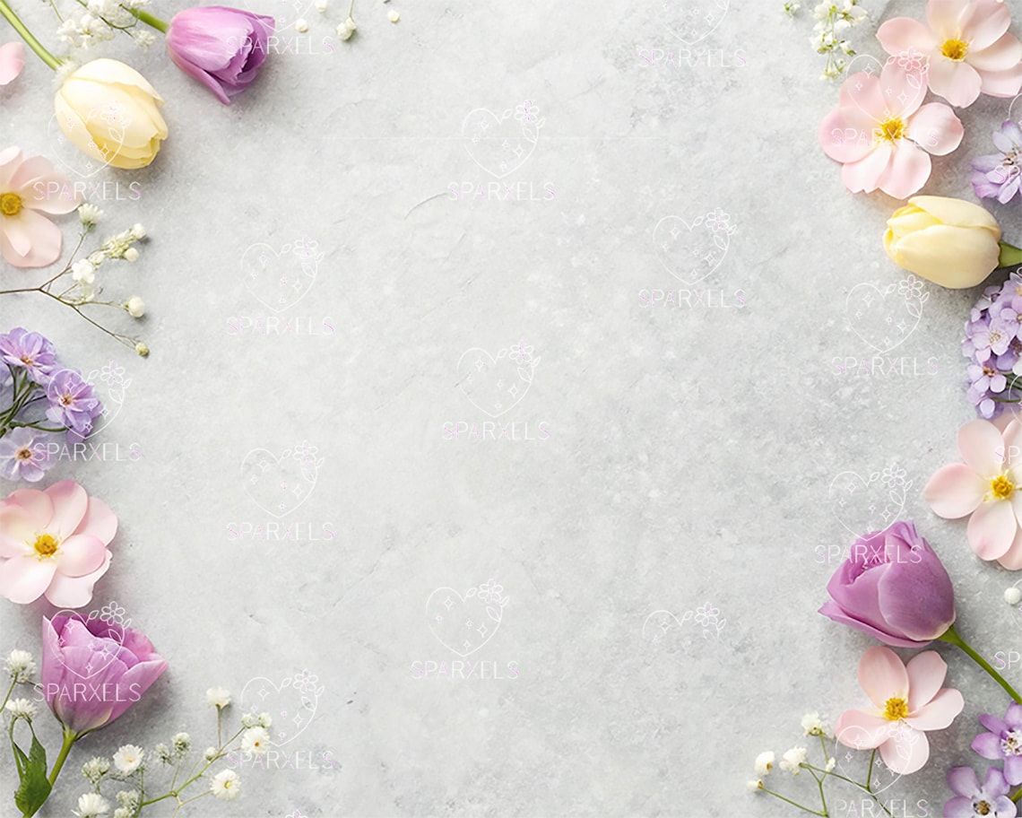 Flat Lay Backgrounds, Printable Floral Stationary, Product Backdrops ...