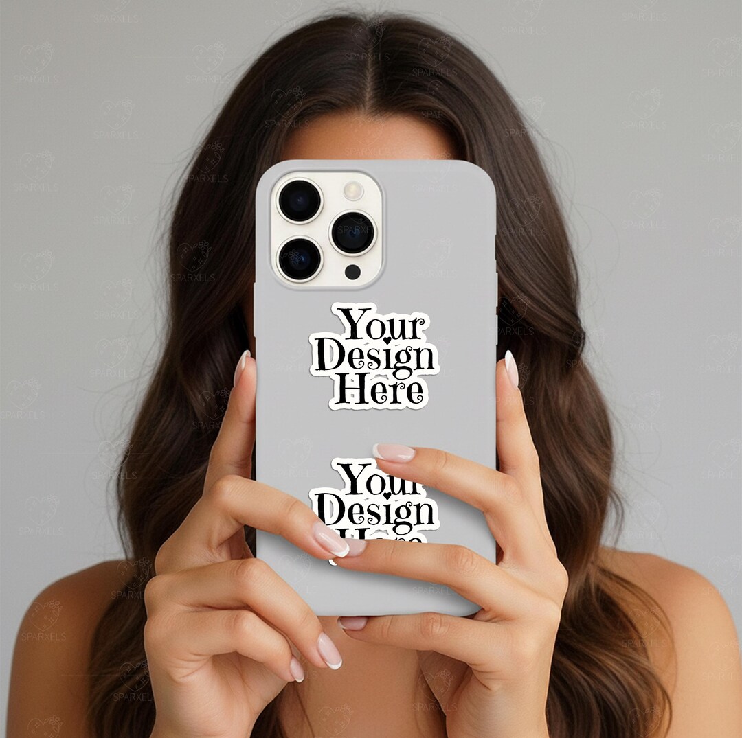 Die-cut Sticker Mockup - Stickers on Cell Phone - PSD Smart Mockup - Etsy